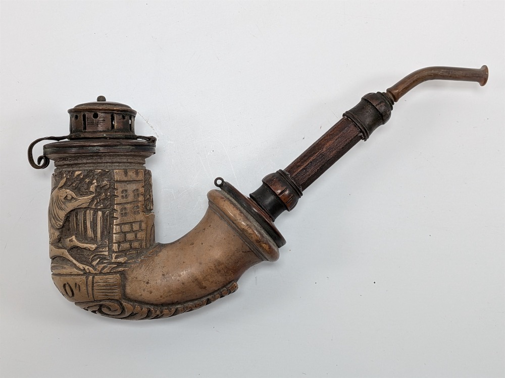 Hand-Carved Antique Pipe
